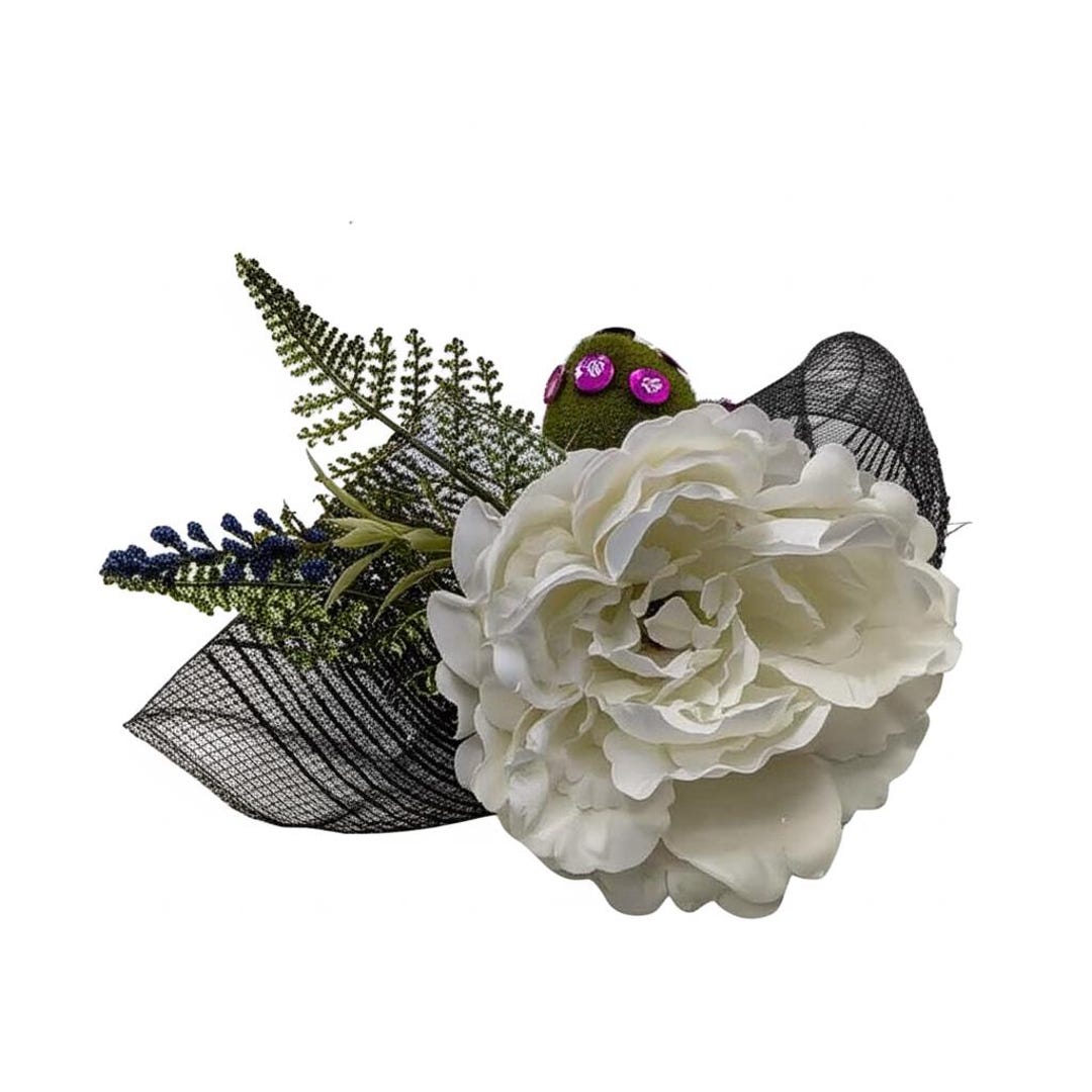 Mystic Woodland Fascinator: Elegant White Flower Fascinator With ...