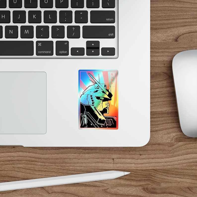 Gundam Rising Sun 3" Holographic Sticker - Etsy