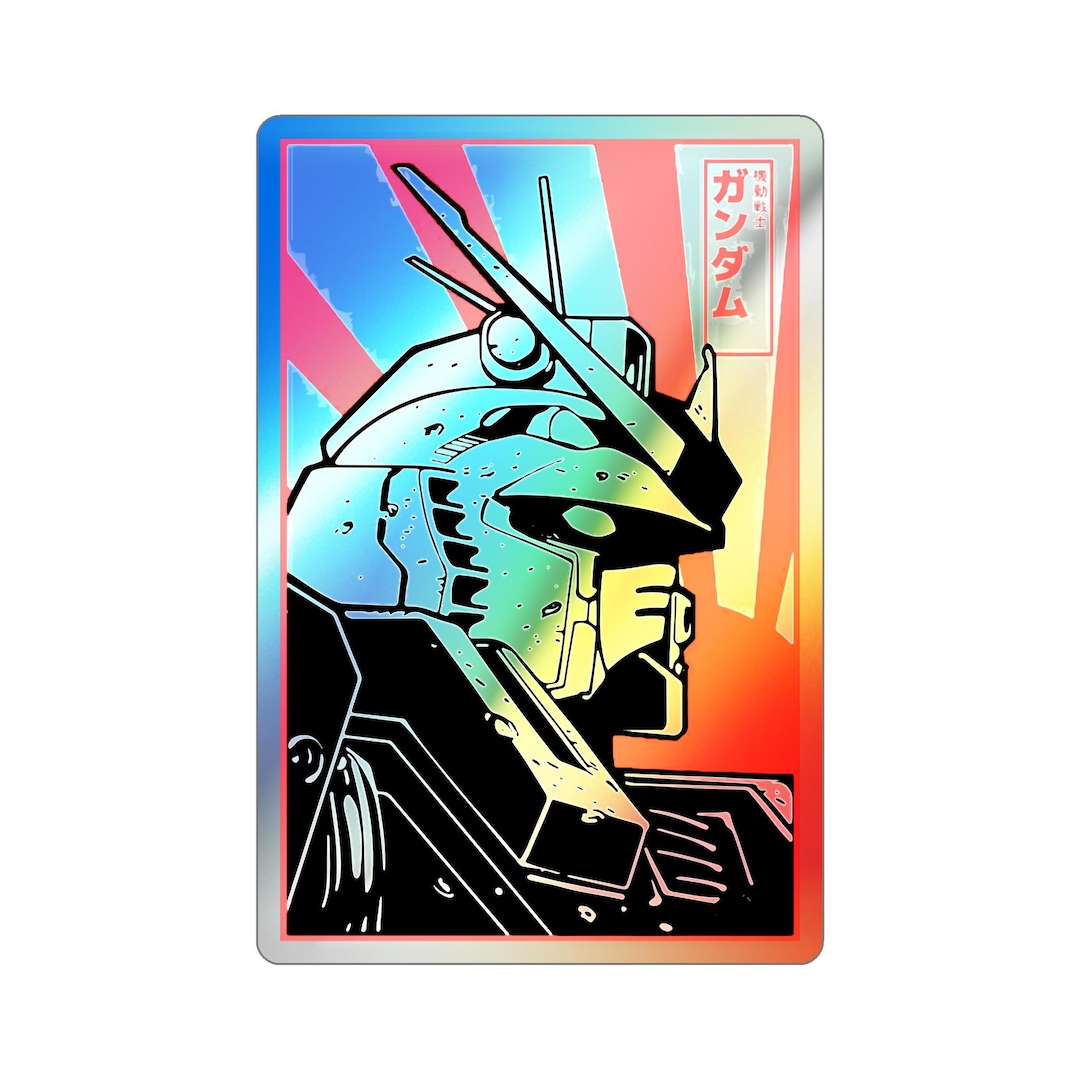 Gundam Rising Sun 3" Holographic Sticker - Etsy