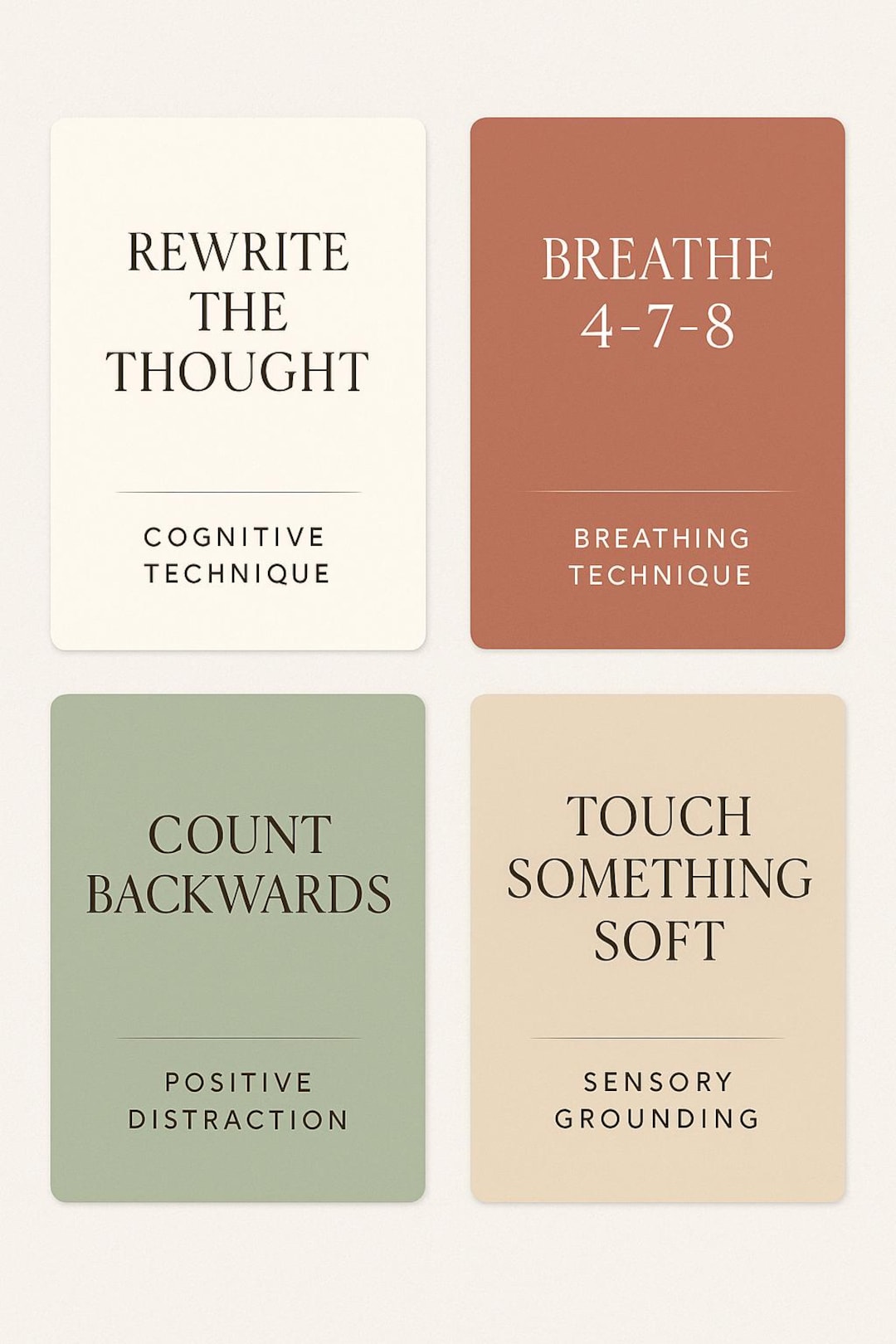 Anxiety Relief Cards | Coping Skills & Grounding Tools | Mental Health ...