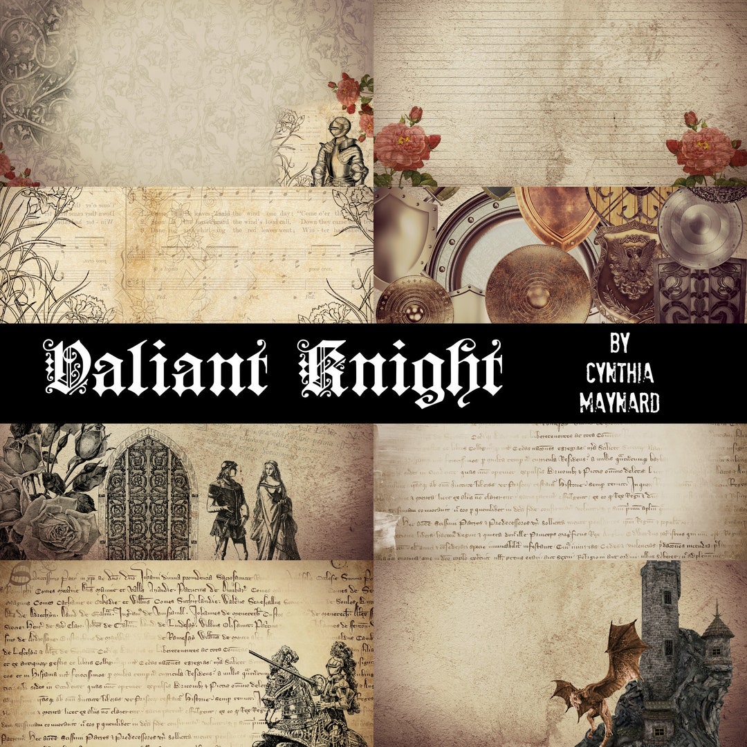 DIGITAL Valiant Knight Journal Paper Collection, Printable, Instant ...