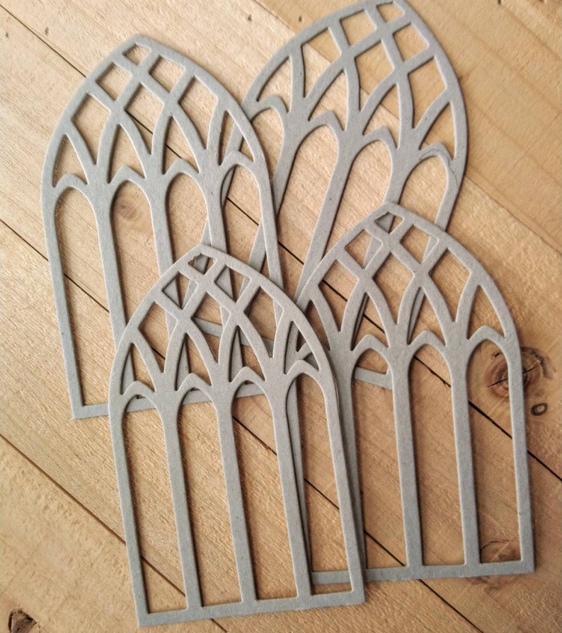 Set of 4 Chipboard Gothic Cathedral Medevial Window Die Cuts - Etsy