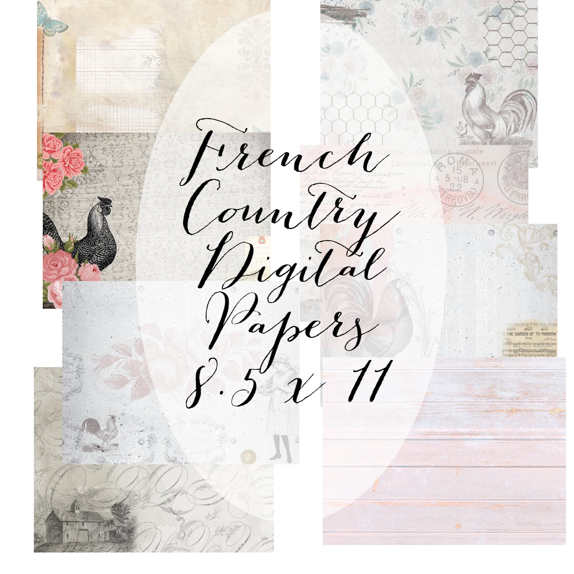 French Inspired Scrapbook Paper