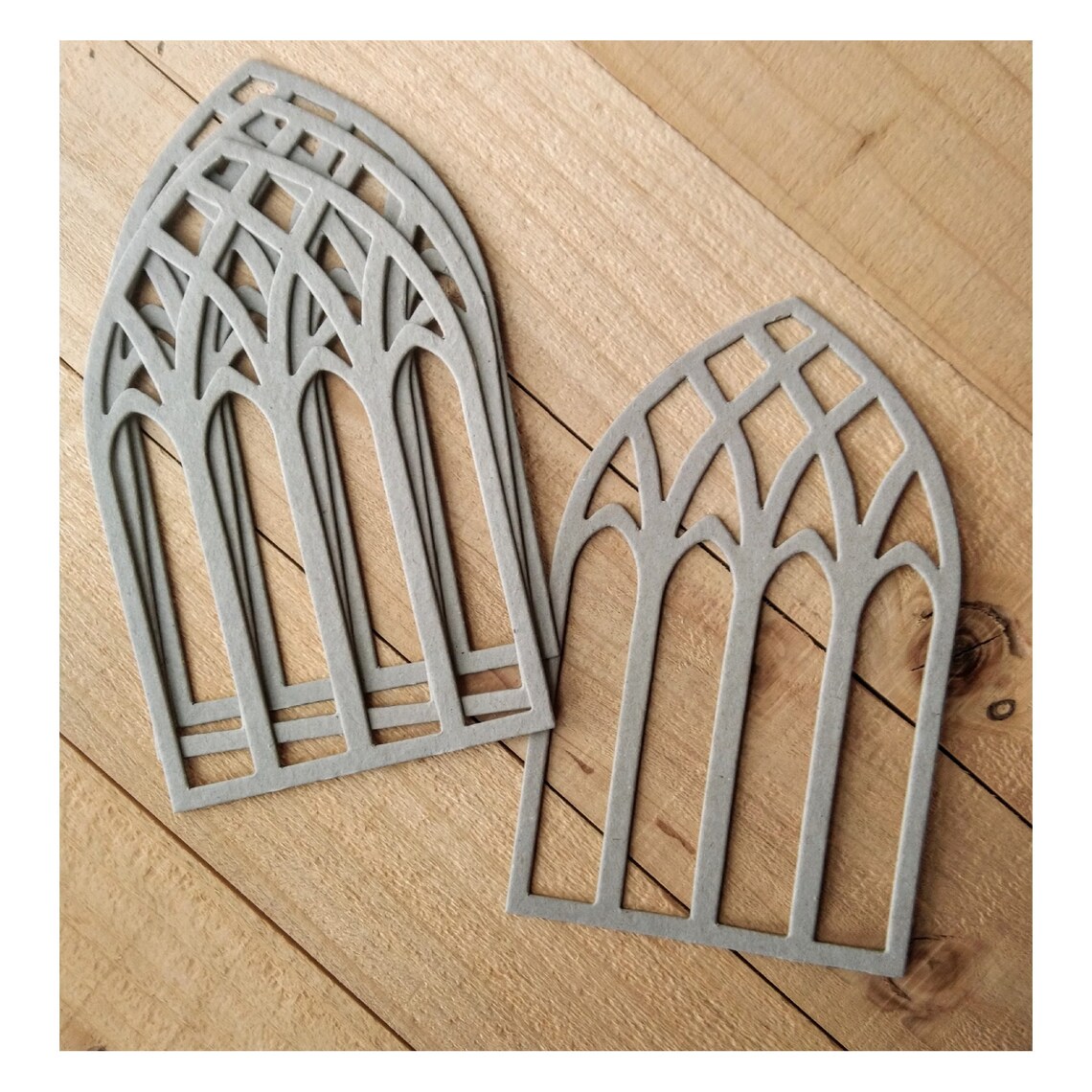Set of 4 Chipboard Gothic Cathedral Medevial Window Die Cuts - Etsy