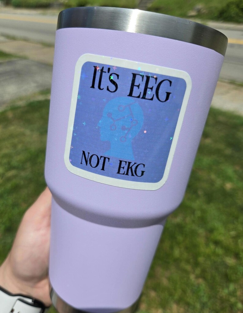 It's EEG Not EKG Holographic Sticker - Etsy