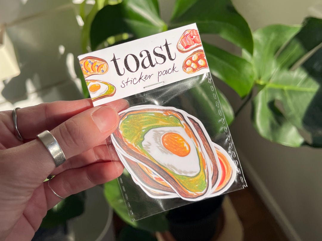 Toast Matte Vinyl Sticker Pack, Cute Breakfast Stickers - Etsy UK