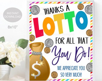 Teacher Appreciation Lottery | Etsy