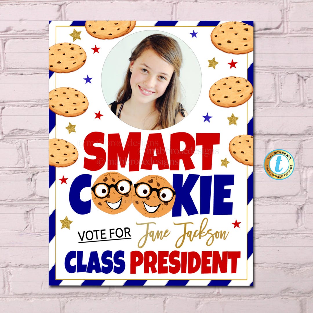 Smart Cookie Class Voting Poster, School Election Vote for Class ...