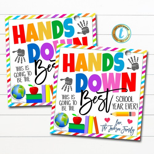 EDITABLE Back to School Gift Tags Printable First Day of - Etsy