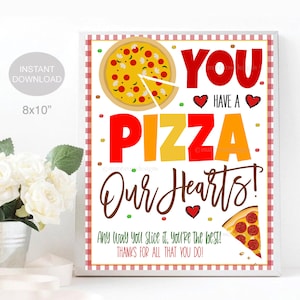 Pizza Appreciation Sign, Staff Nurse Employee Teacher Appreciation Week ...