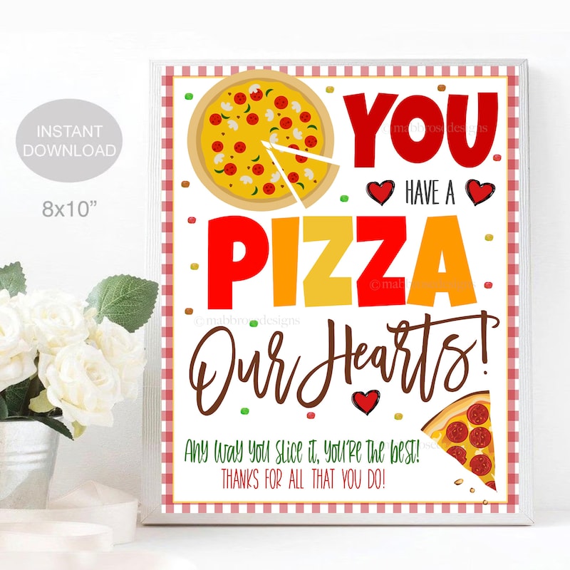 Pizza Heart Decorations - Etsy