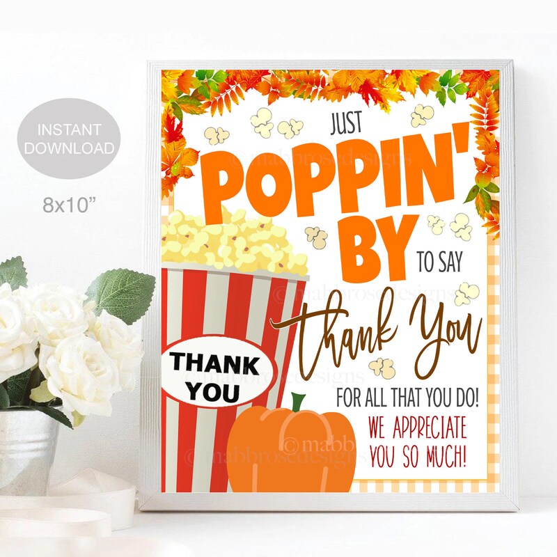Popcorn Thank You - Etsy