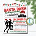 Santa Run Flyer, Christmas Race, Santa Dash, School Church Pto Pta ...