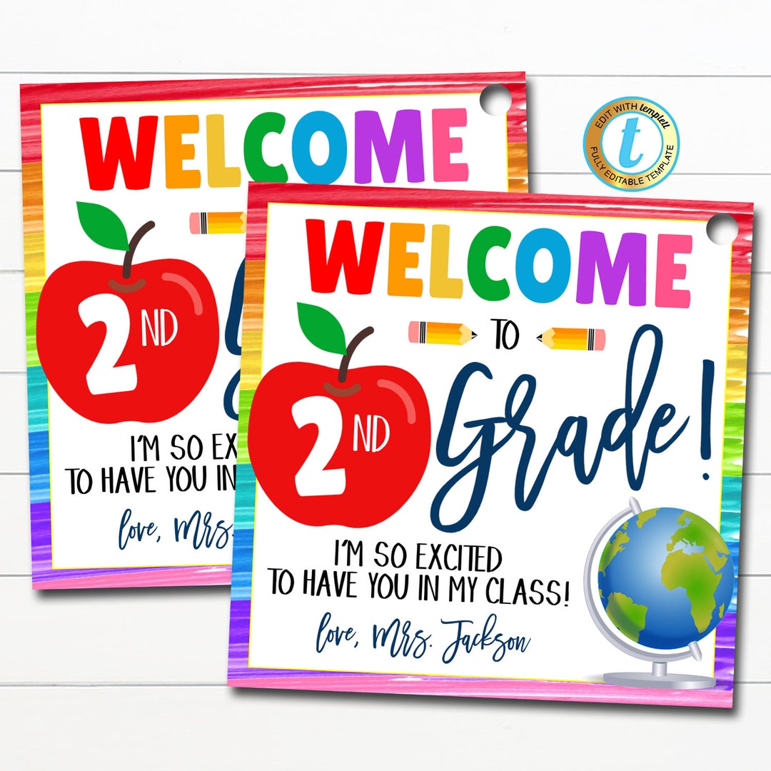 Welcome to School Gift Tag, ANY GRADE, First Day of School Gift Tags ...