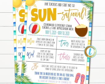 Luau Teacher Appreciation Week Itinerary, Tropical Hawaii You Are Tiki ...