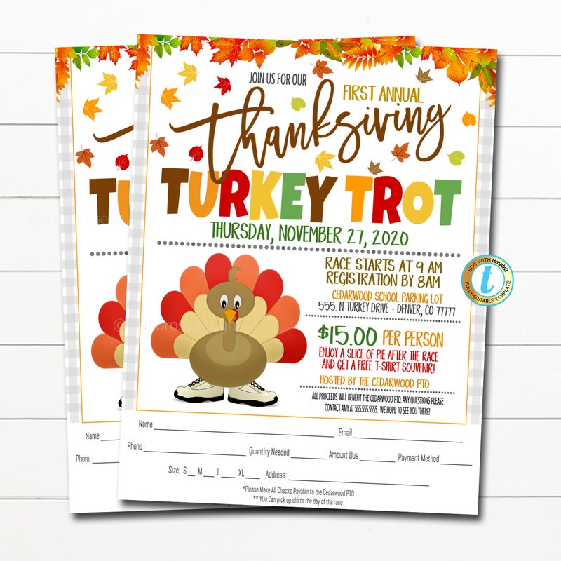 Turkey Trot Sign - Etsy