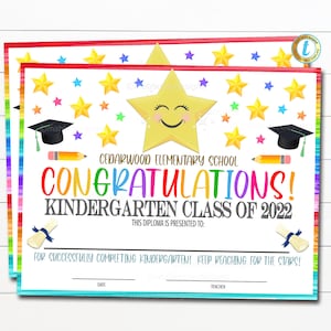 EDITABLE Graduation Certificate ANY GRADE Printable Diploma ...