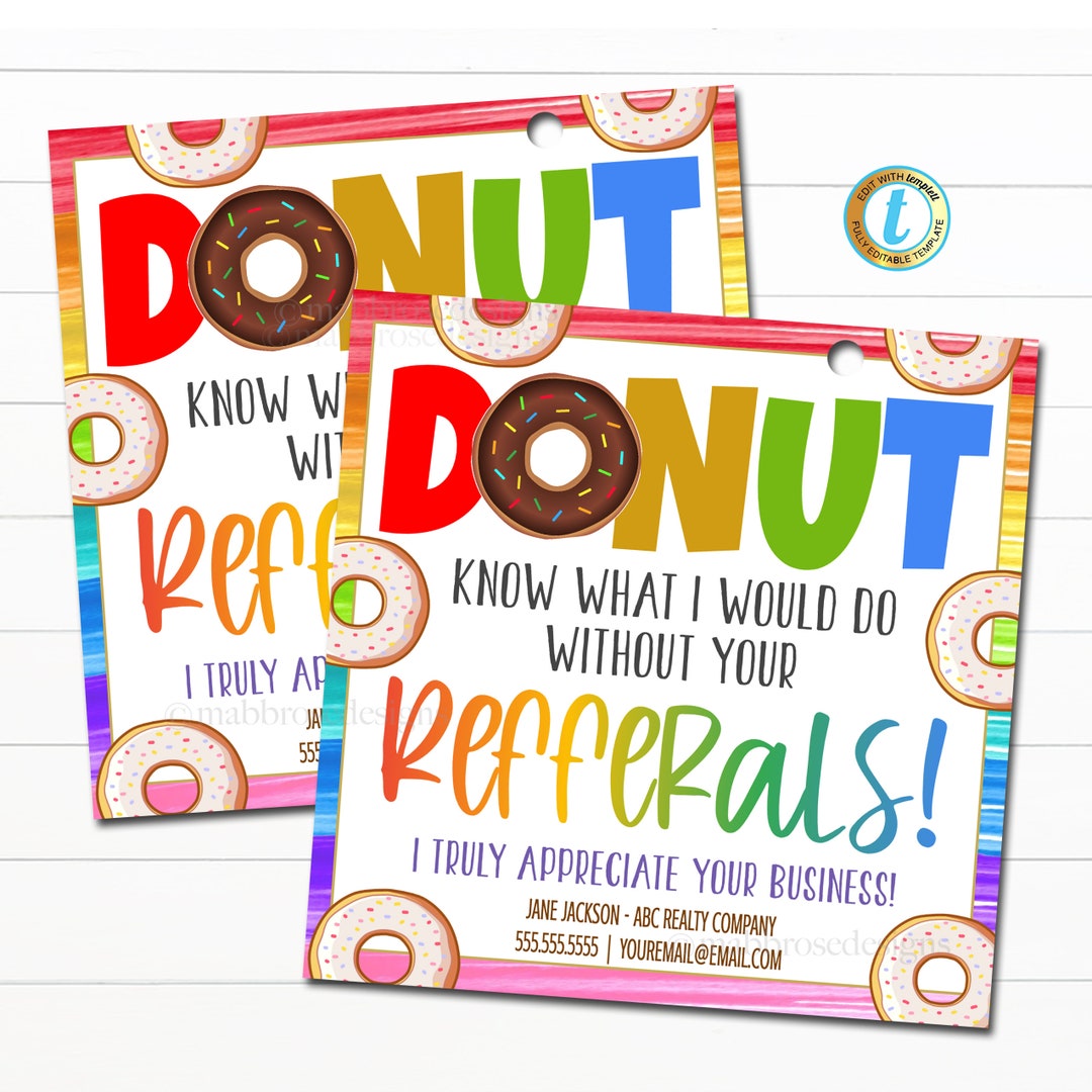 Donut Referral Pop by Tag, Donut Know What I'd Do Without Your ...