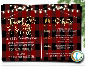 Plaid Bridal Invite - Etsy