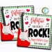 Valentine You Rock Gift Tags Friend Valentine Classroom Rock - Etsy