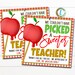 Teacher Gift Tags, Apple Couldn't Have Picked a Sweeter Teacher ...