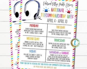 EDITABLE 911 Dispatchers Appreciation Week Itinerary Flyer, National ...