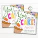 Spring Cupcake Gift Tag, You Take the Cake, School Pto Pta Thank You ...
