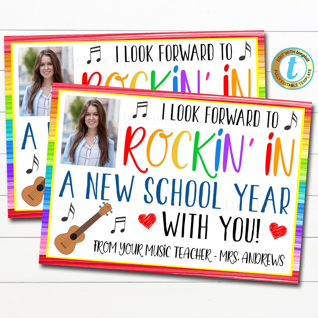 Music Teacher Postcard to Students Printable, Hello From the Teacher ...
