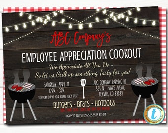 Appreciation BBQ Party Invitation, Customer Client Thank You Event ...