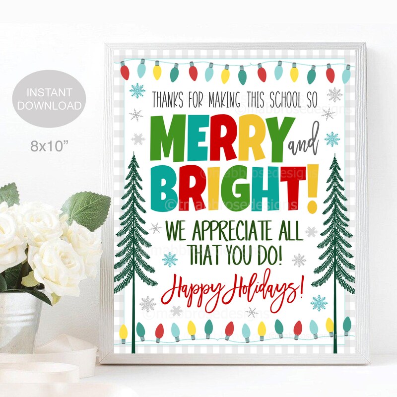 Merry and Bright Banner - Etsy