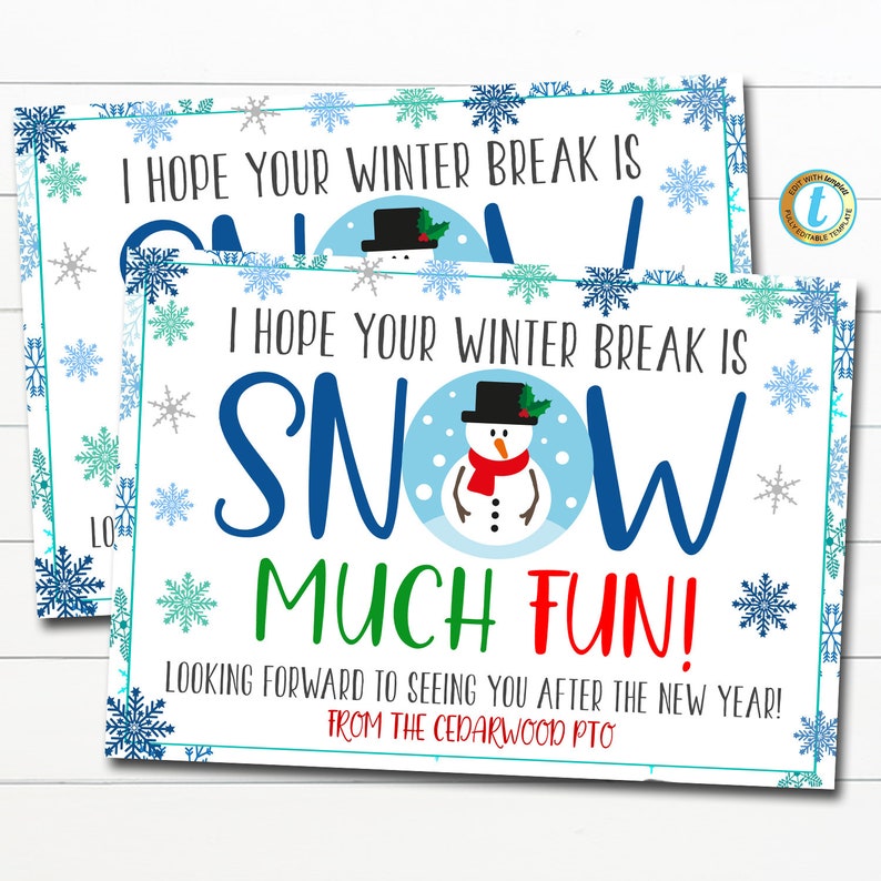 Christmas Teacher Postcard to Students Printable, Hello From the ...