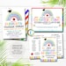 Rainbow Graduation Set, Invitation Printable Kindergarten Preschool Pre ...