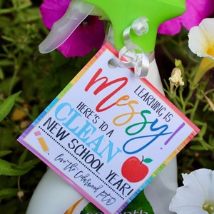 Back to School Gift Tag, Clean New School Year Teacher Staff Gift ...