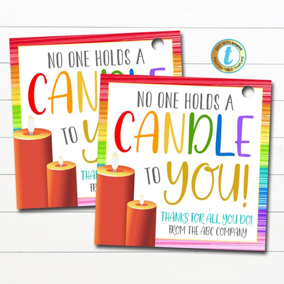 Printable Gift Tags For Candle
