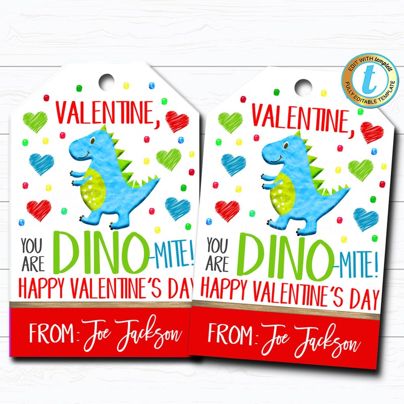 Dinosaur Valentine - Etsy