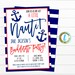 Nautical Bachelorette Party Invite, Let's Get Nauti Girls Coastal Beach ...