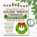 Christmas Wreath Fundraiser Flyer, Holiday School Church Pto Pta, Xmas ...