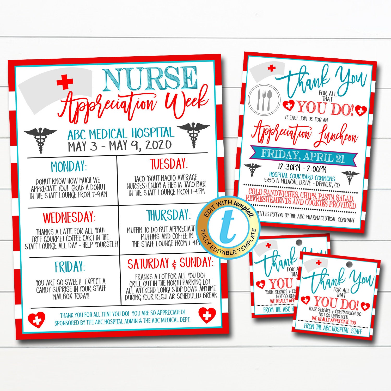 Nurse Appreciation Luncheon Invitation, Thank You Healthcare Workers ...