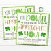 St. Patrick's Day Donut Gift Tag, Teacher Staff Nurse Employee ...