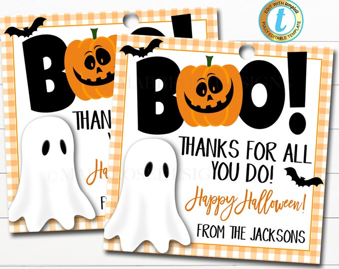 Halloween Sign, Boo Thanks for All You Do! Fall Appreciation Party ...