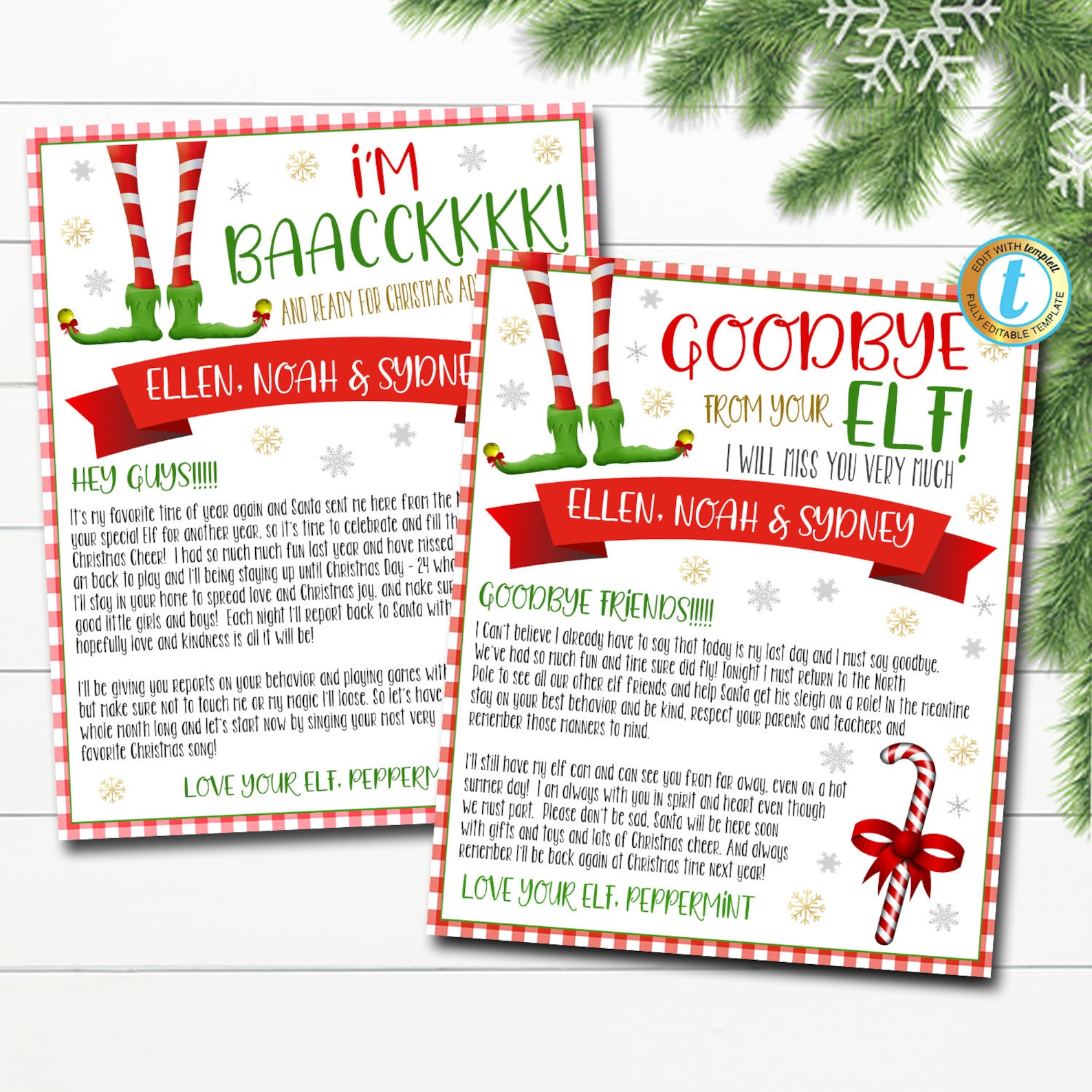 Elf Activity Kit Christmas Printables Elf Adoption Goodbye - Etsy