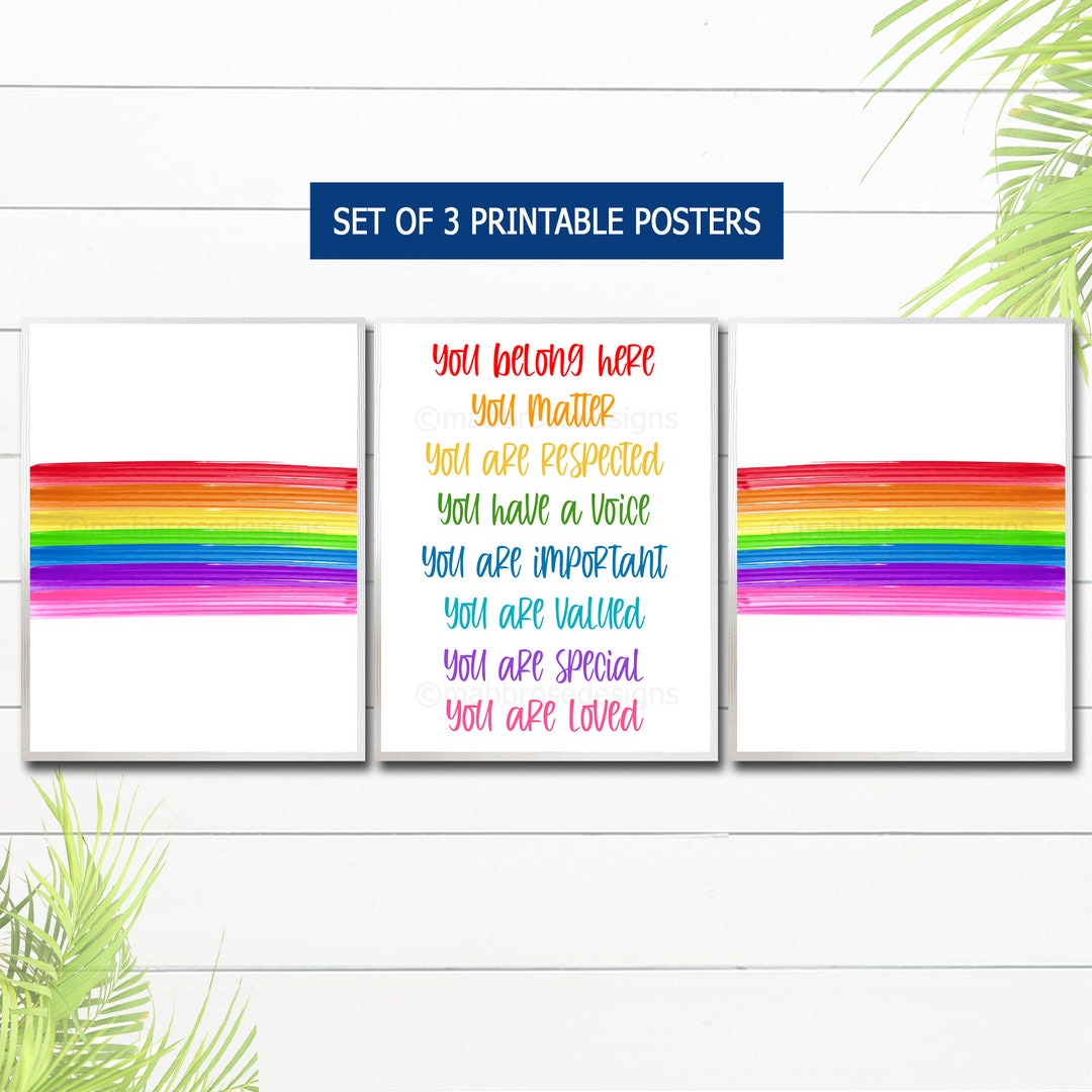 In This Classroom Sign, Pride Rainbow, Diversity Rainbow Poster ...