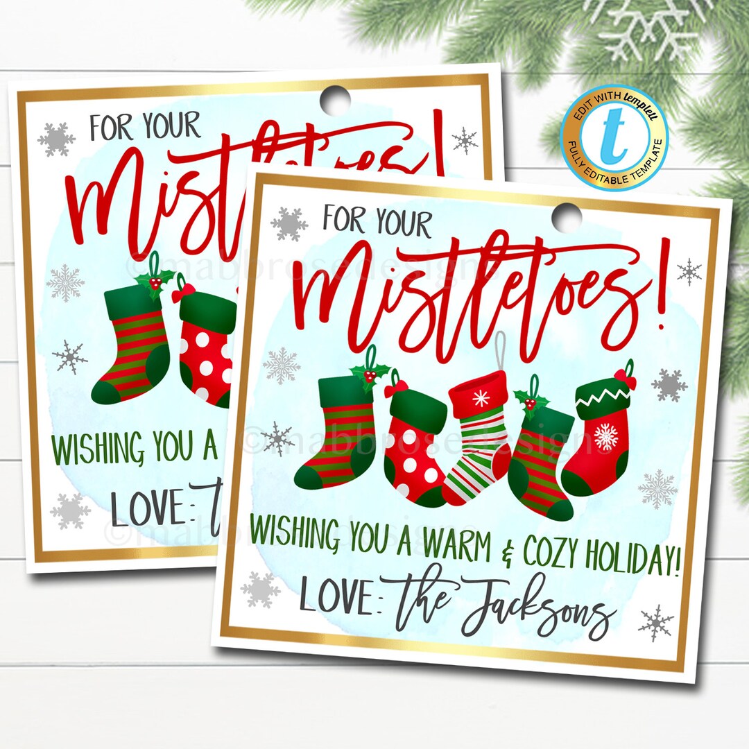 Christmas Gift Tags, for Your Mistletoes, Teacher Staff Employee ...