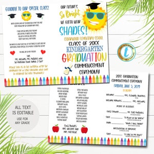 Future is so Bright Graduation Set, Invite Printable Kindergarten ...