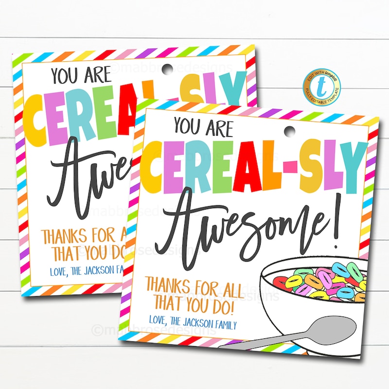 Cereal Box Template - Etsy