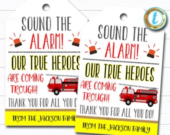 Editable Police Appreciation Gift Tag, Thank You Gift First Responder ...