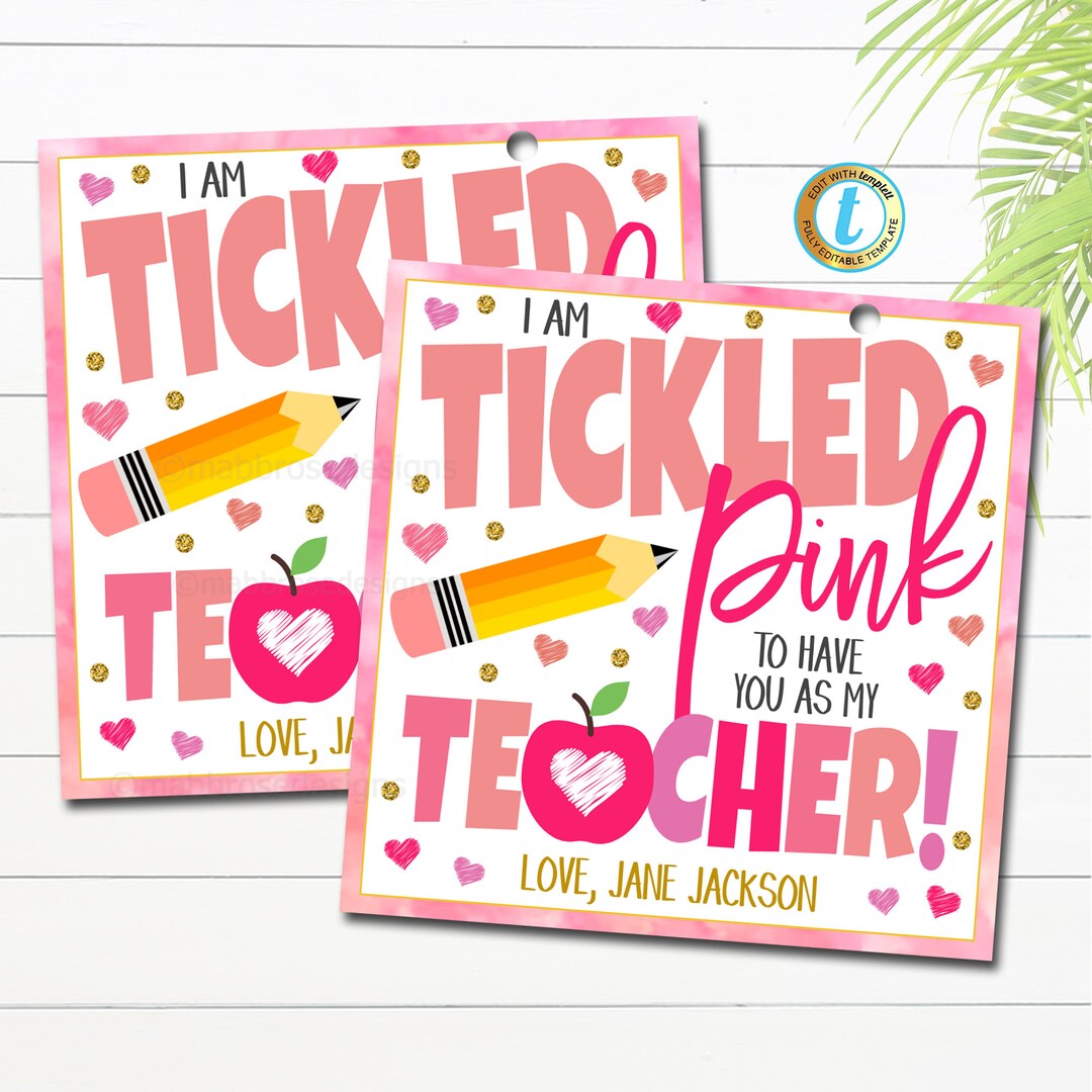 Tickled Pink Gift Tag INSTANT DOWNLOAD We Are Tickled Pink You're Our ...