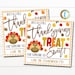 Thanksgiving Gift Tags, A Treat for Someone so Sweet, Teacher Staff ...