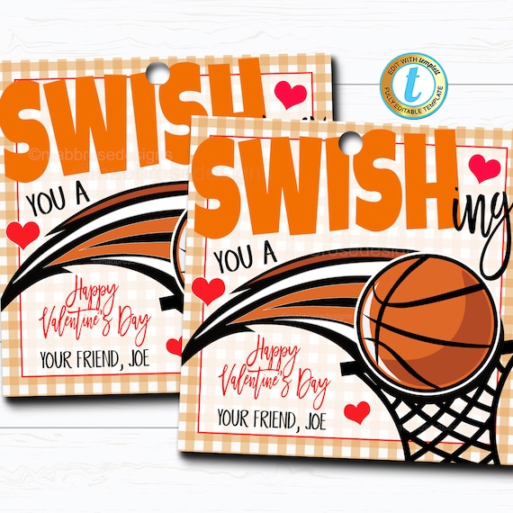 Basketball Valentines Boy Sports Valentine Card Gift | Etsy