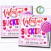Valentine Sucker Tags, I'm a Sucker for You Valentine Candy Gift Tag ...